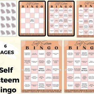 Self Esteem Bingo, Self Care Printable, Self Love Challenge, Love ...