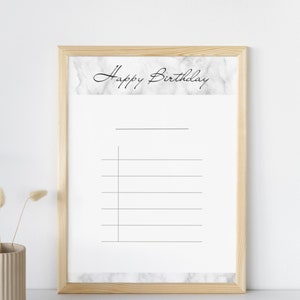 Birthday Printable PDF Calendar | A4 Editable Birthday List | Student ...
