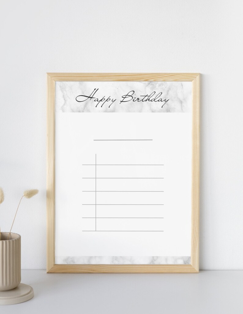Birthday Printable PDF Calendar | A4 Editable Birthday List | Student ...
