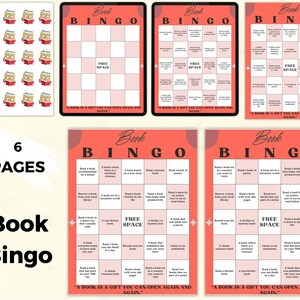Book Bingo, Book Challenge, Reading Game Printable, Book Club Activity ...