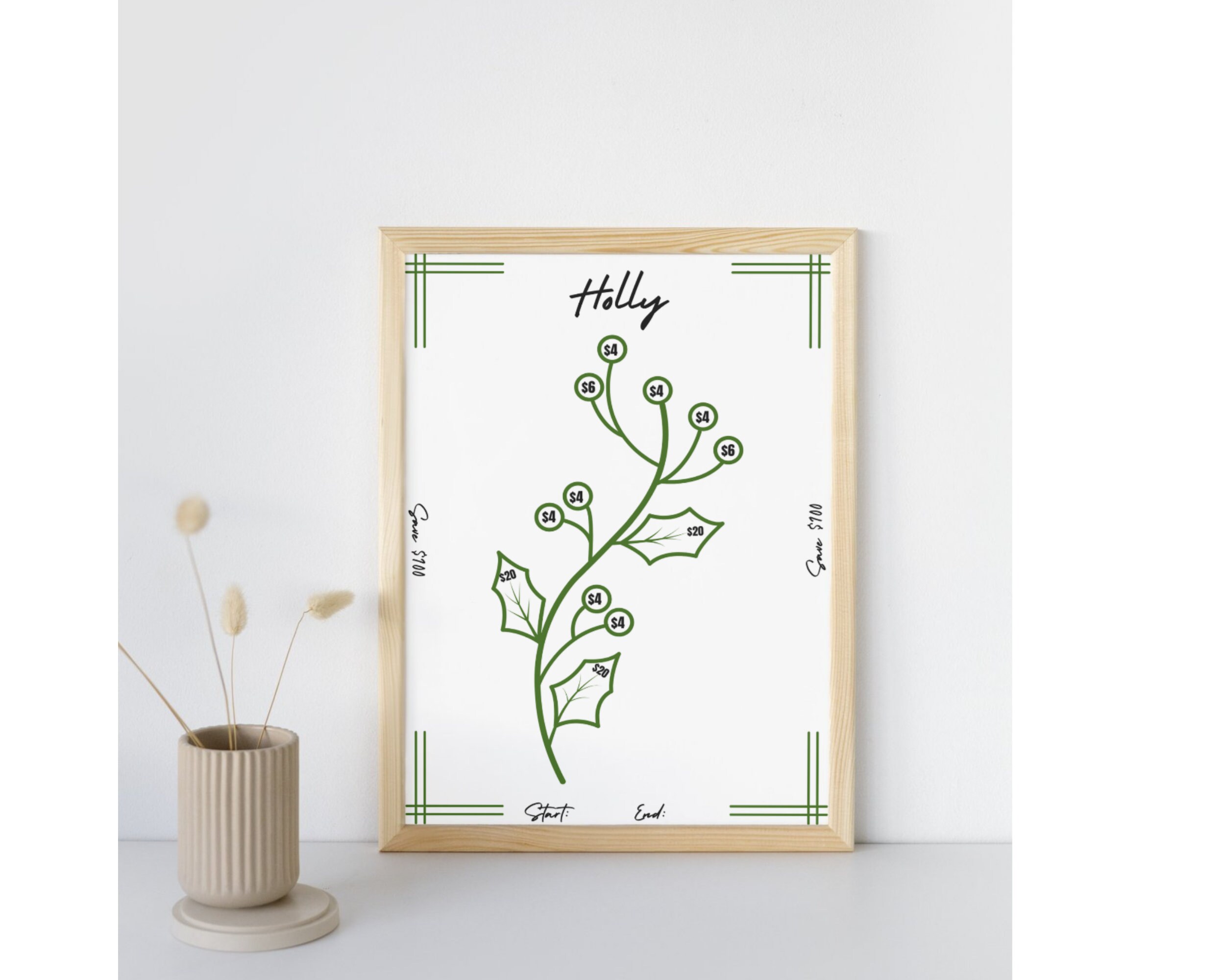 Floral Coloring Savings Challenge, Mini Savings, Save Money Challenge ...