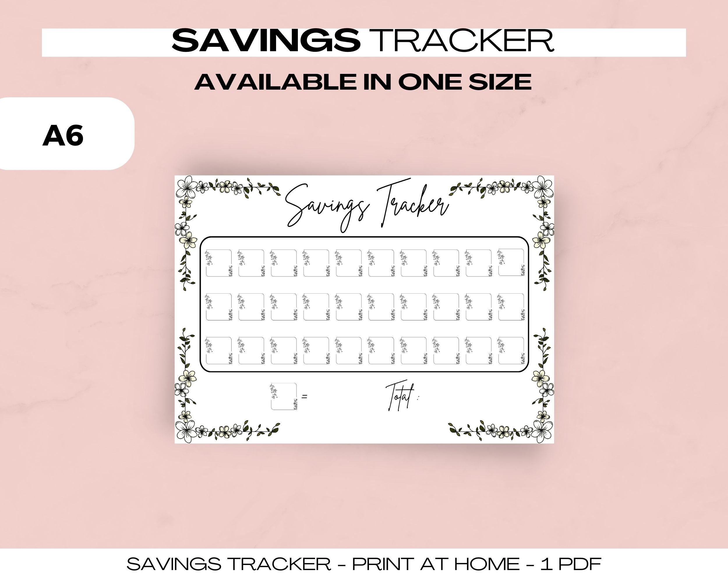 Savings Tracker Printable, Budget Tracker Printable, Savings Fund, Save ...