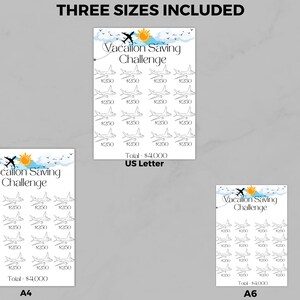 Vacation Saving Challenge, Travel Savings Fund, Save Money Challenge ...