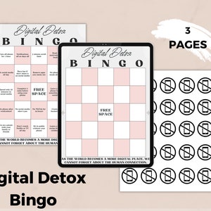 Digital Detox Bingo, Social Media Detox Printable, Digital Detox ...