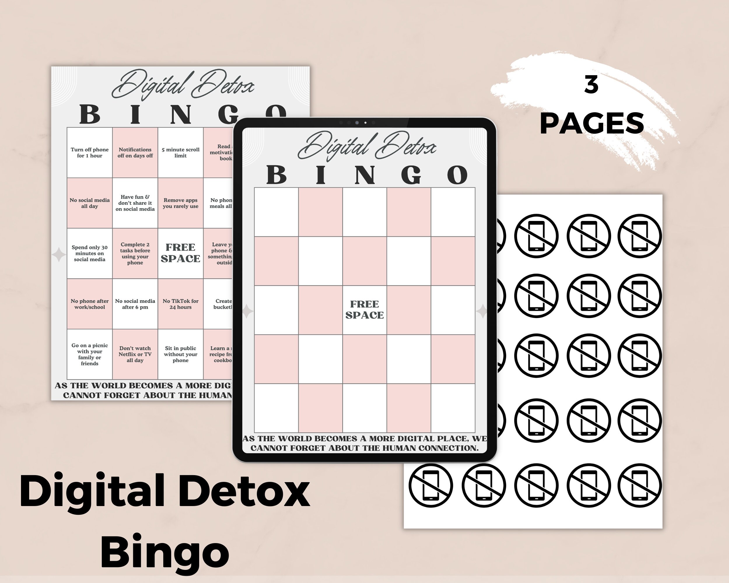 Digital Detox Bingo, Social Media Detox Printable, Digital Detox ...