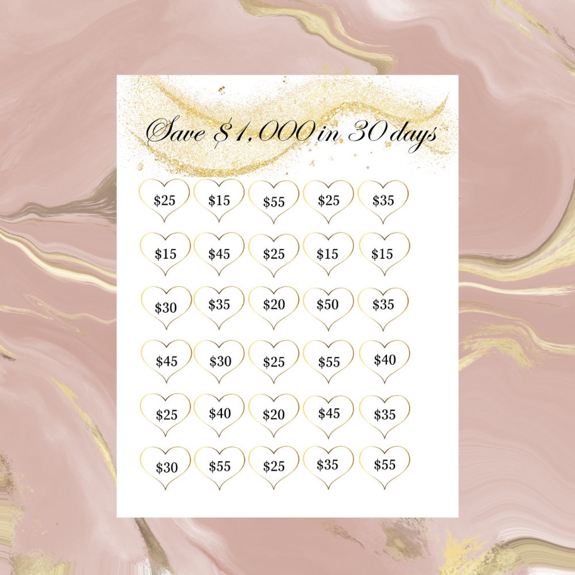 1000 Savings Tracker Save 1000 Savings Tracker 1000 Savings Challenge ...