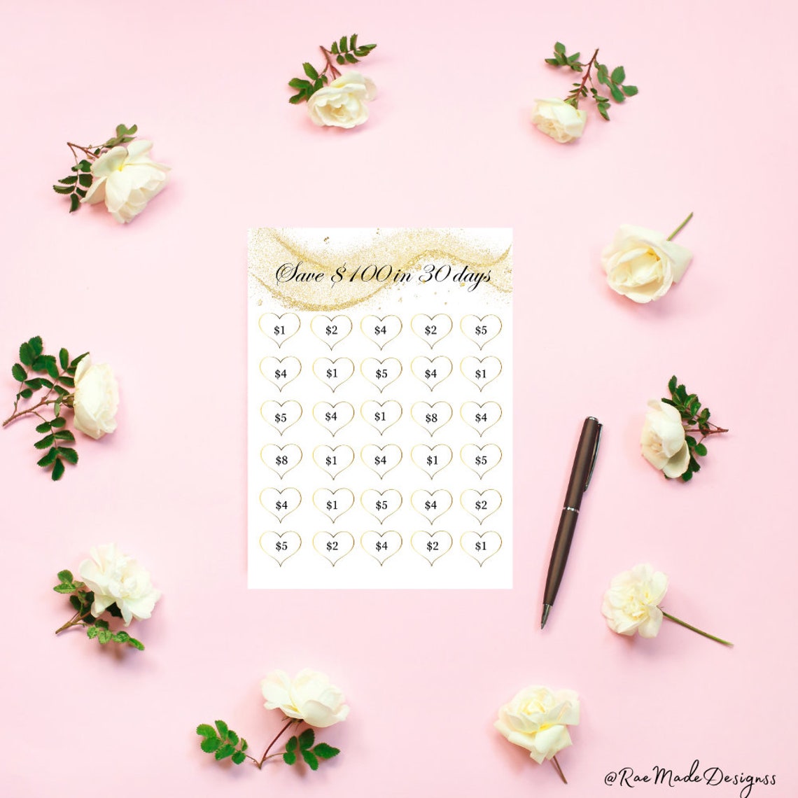 100 Savings Tracker | Savings Challenge | Savings Tracker | Save Money ...
