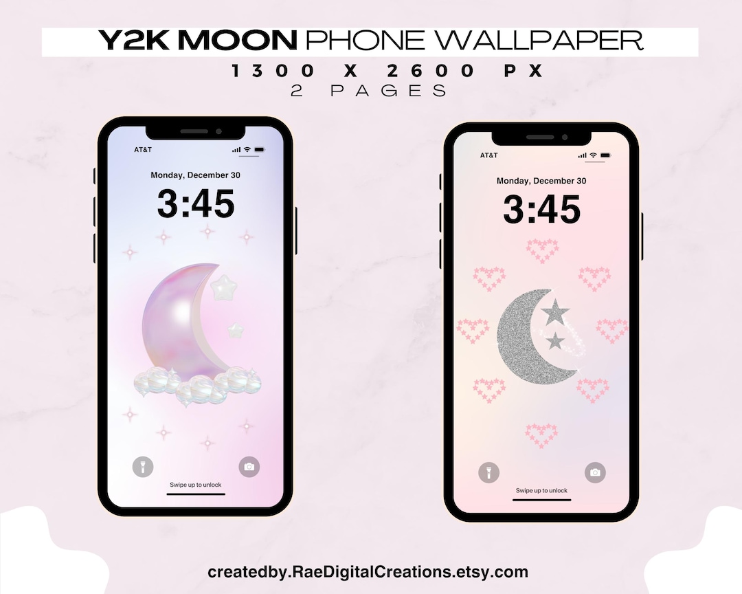 Y2K Aesthetic Wallpaper, Girly Wallpaper, Pink Lock Screen, iPhone Moon ...