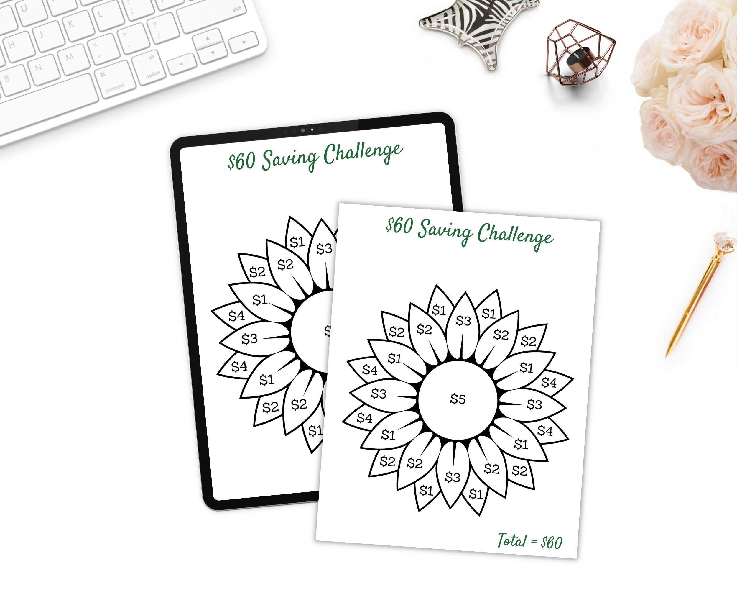 Coloring Savings Challenge, Mini Savings, Save Money Challenge, Color ...