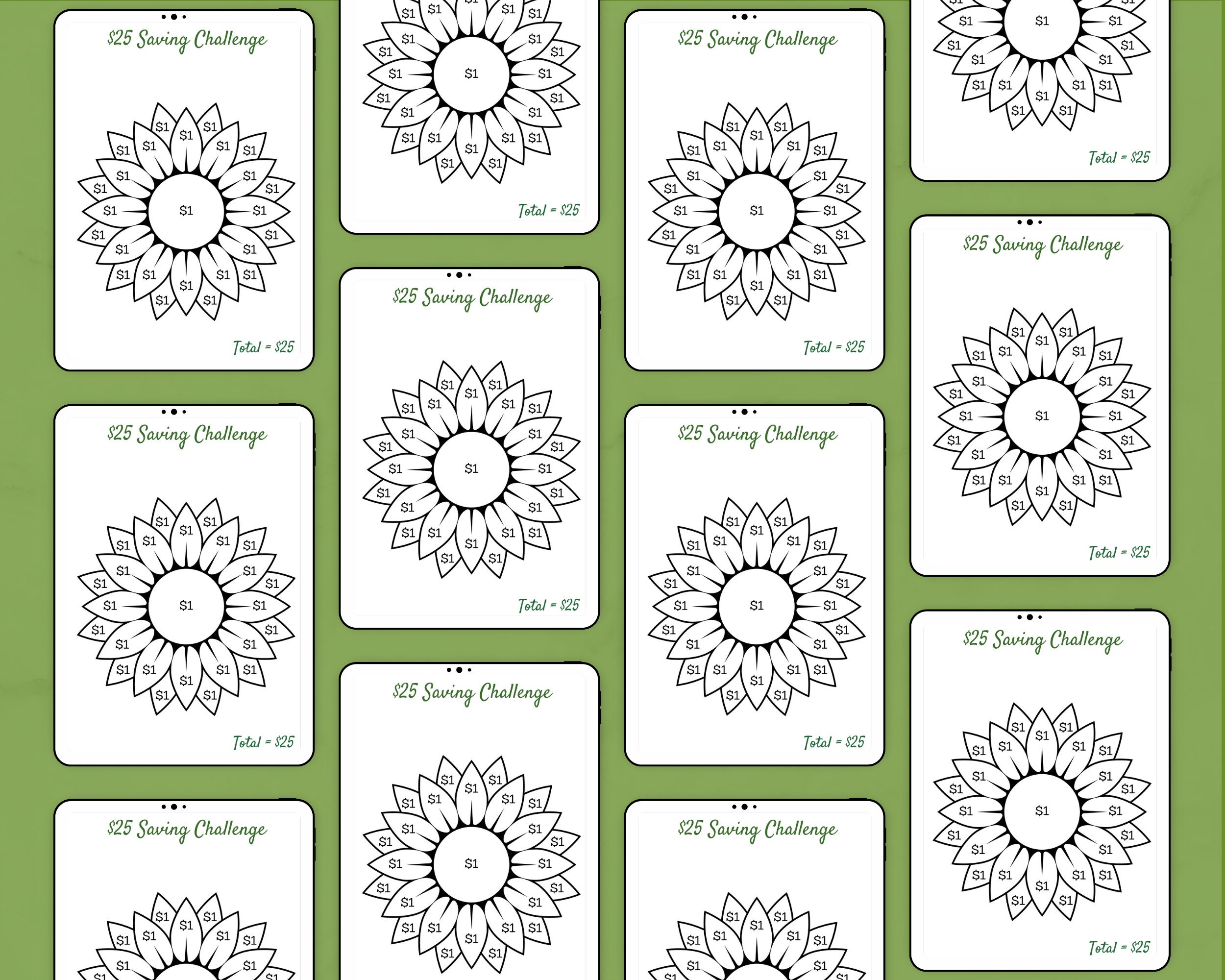 Coloring Savings Challenge, Mini Savings, Save Money Challenge, Color ...