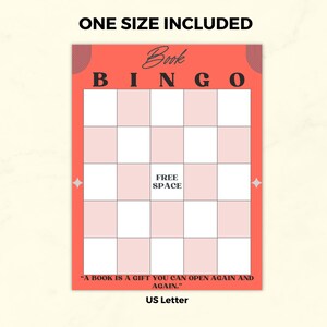 Book Bingo, Book Challenge, Reading Game Printable, Book Club Activity ...