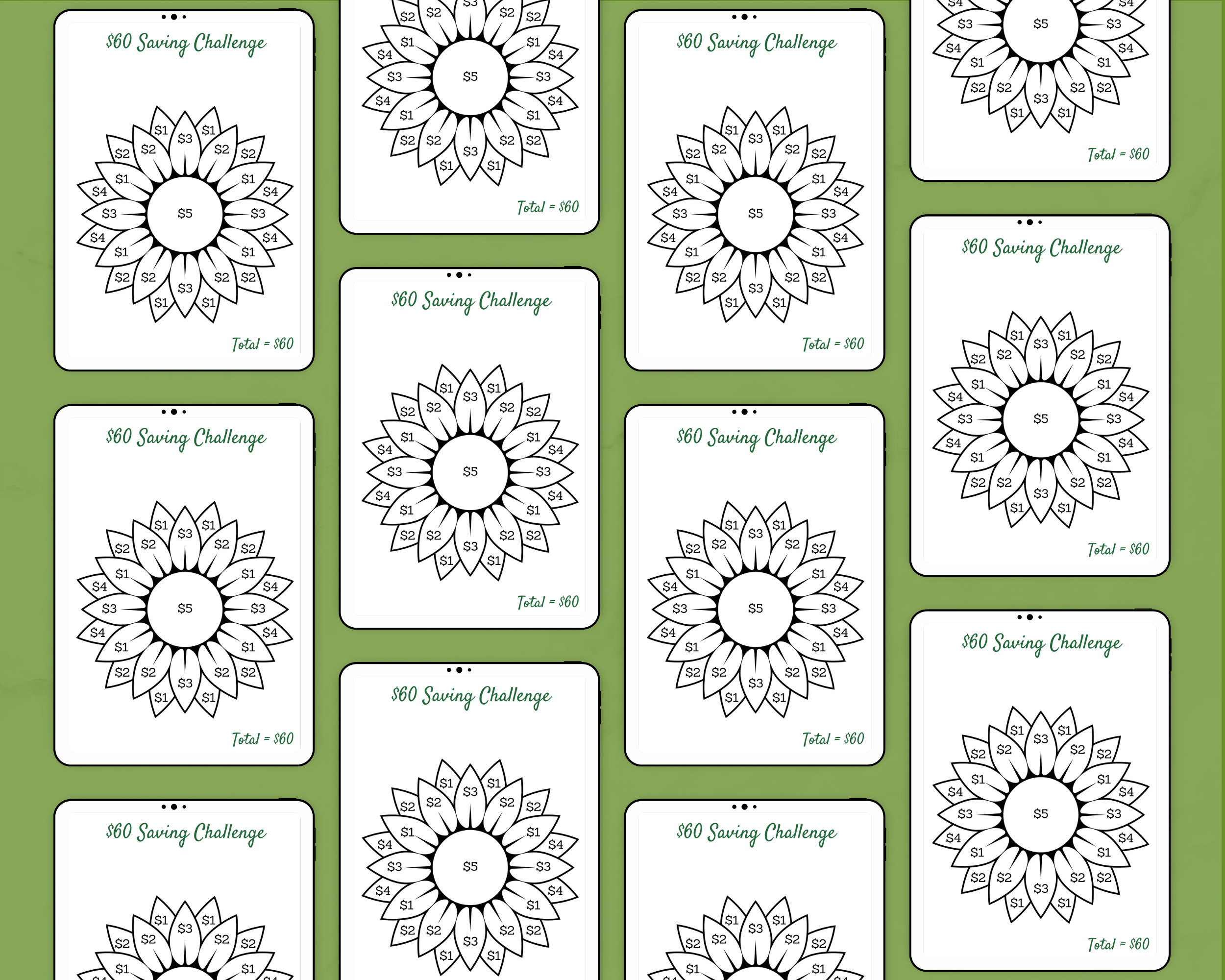 Coloring Savings Challenge, Mini Savings, Save Money Challenge, Color ...