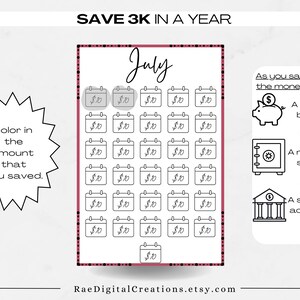 3K Savings Challenge: A6 Monthly Budget Tracker (PDF) - Etsy