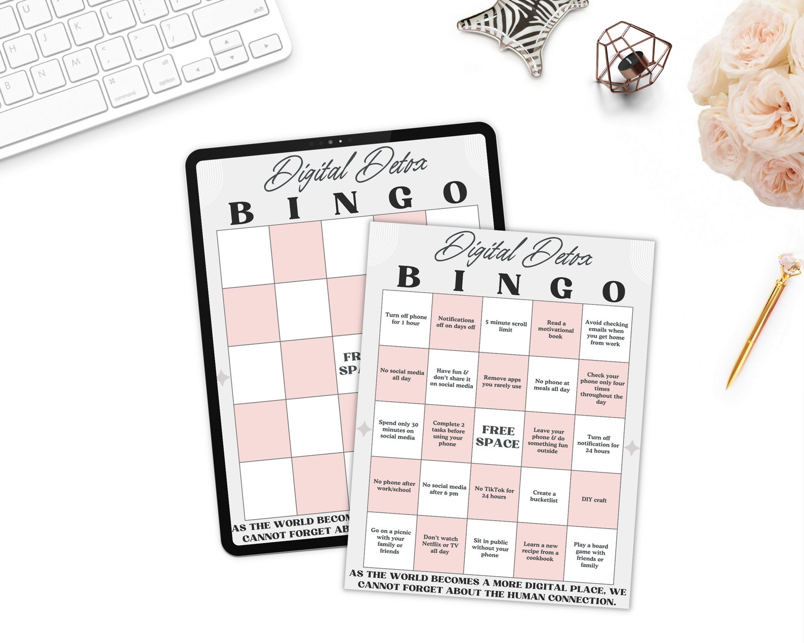 Digital Detox Bingo, Social Media Detox Printable, Digital Detox ...