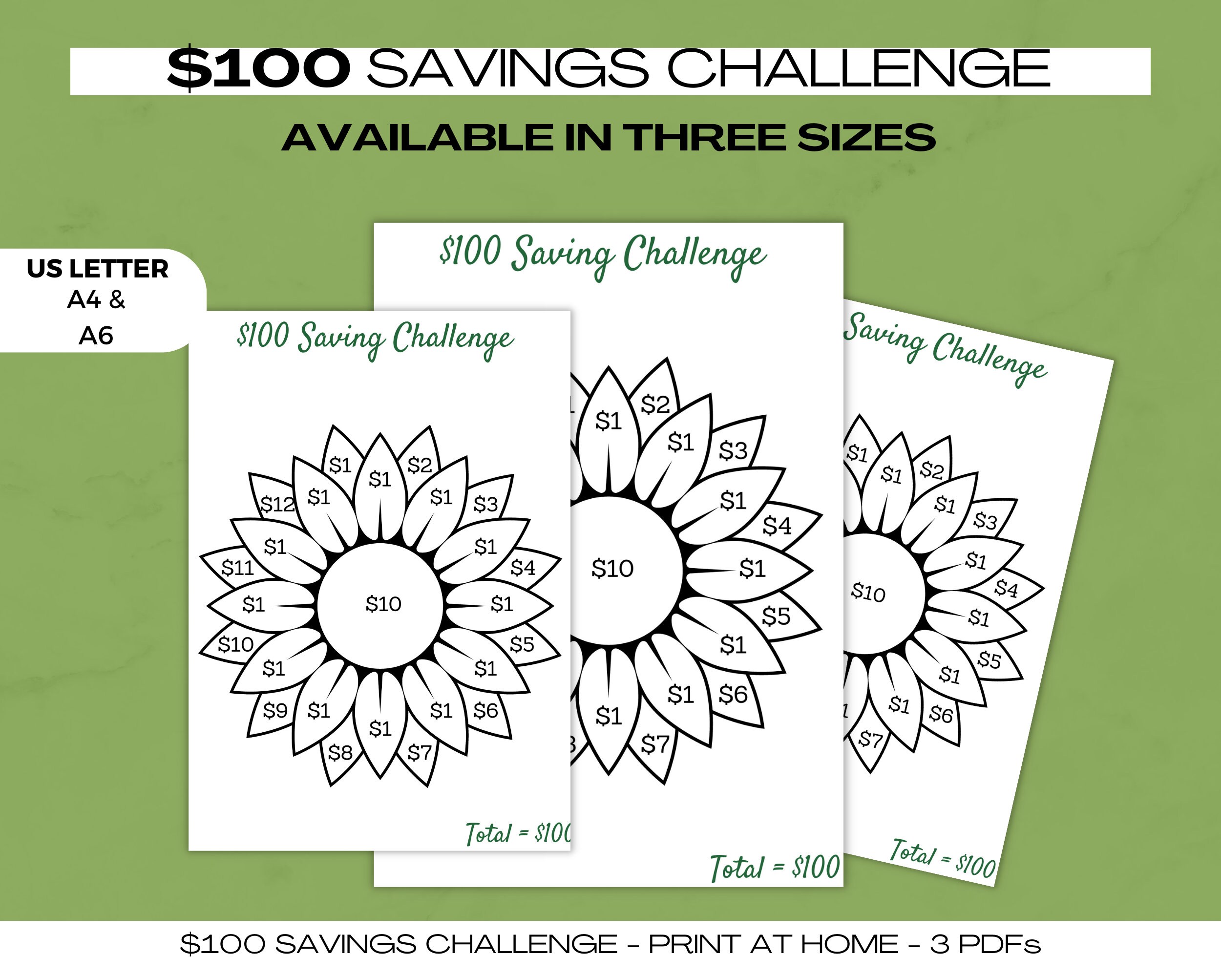 Coloring Savings Challenge, Mini Savings, Save Money Challenge, Color ...