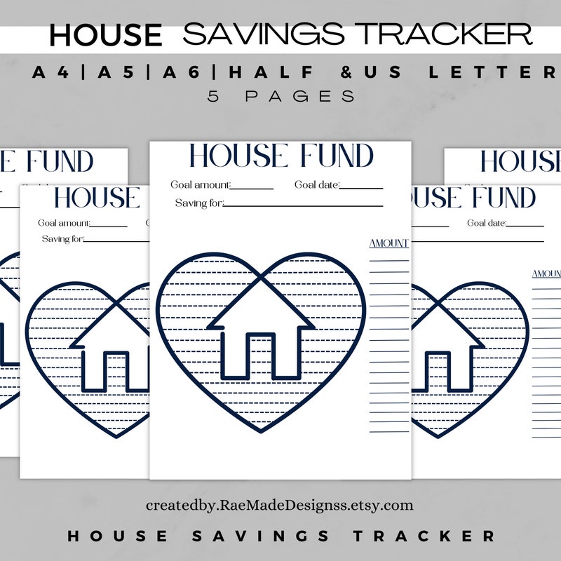 Home Savings Tracker - Etsy