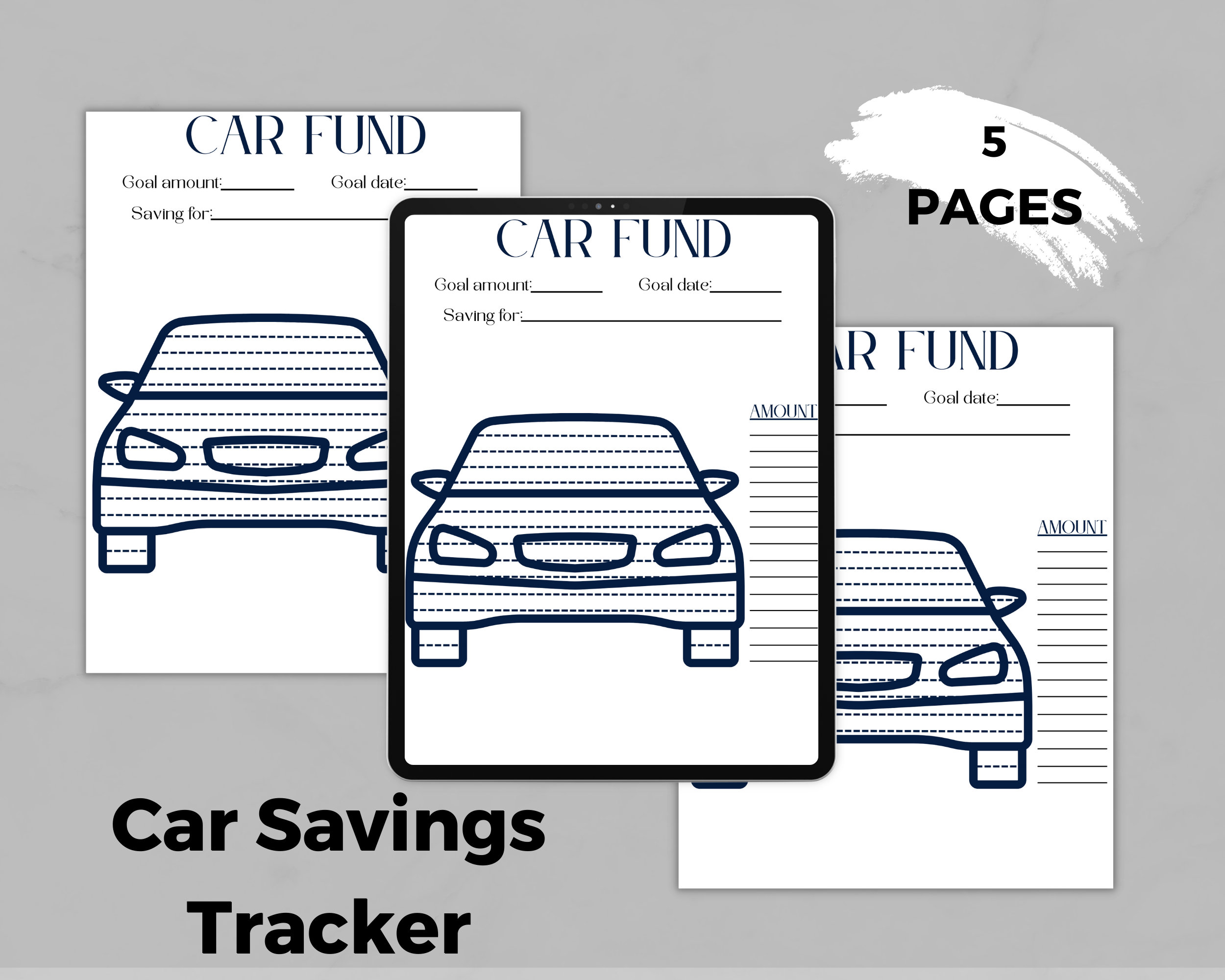 Car Savings Tracker, Savings Log, Car Down Payment Tracker Printable ...