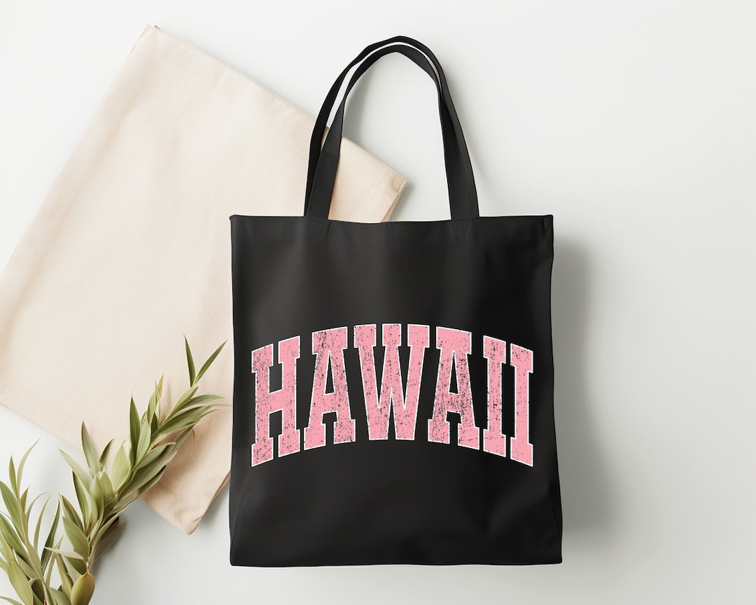 Hawaii Tote Bag, Hawaii Wedding Tote, Custom Wedding Tote Bag, Canvas ...