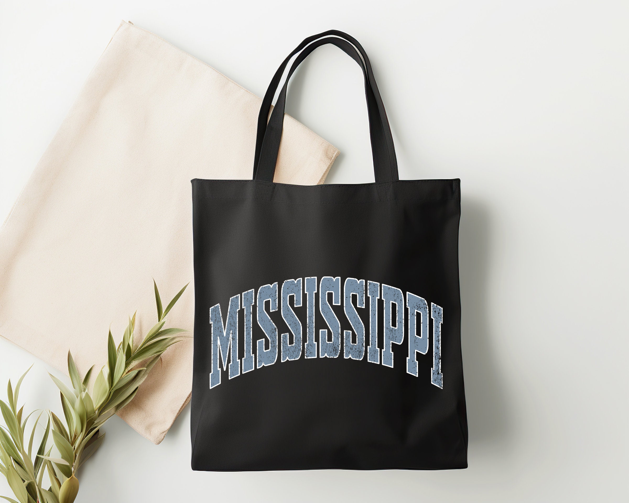 Mississippi Tote Bag, Mississippi Souvenir, Custom Tote, Canvas Tote ...