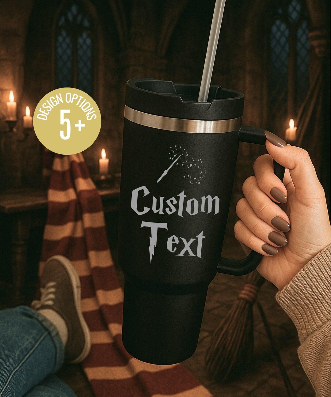 Custom Magic Theme Tumbler Wizard Inspired Custom Cup Harry Gift Idea ...