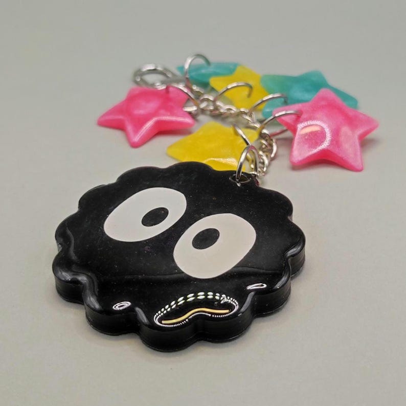 Handmade Soot Sprites Susuwatari Keychain – Bag and Key Accessory With ...