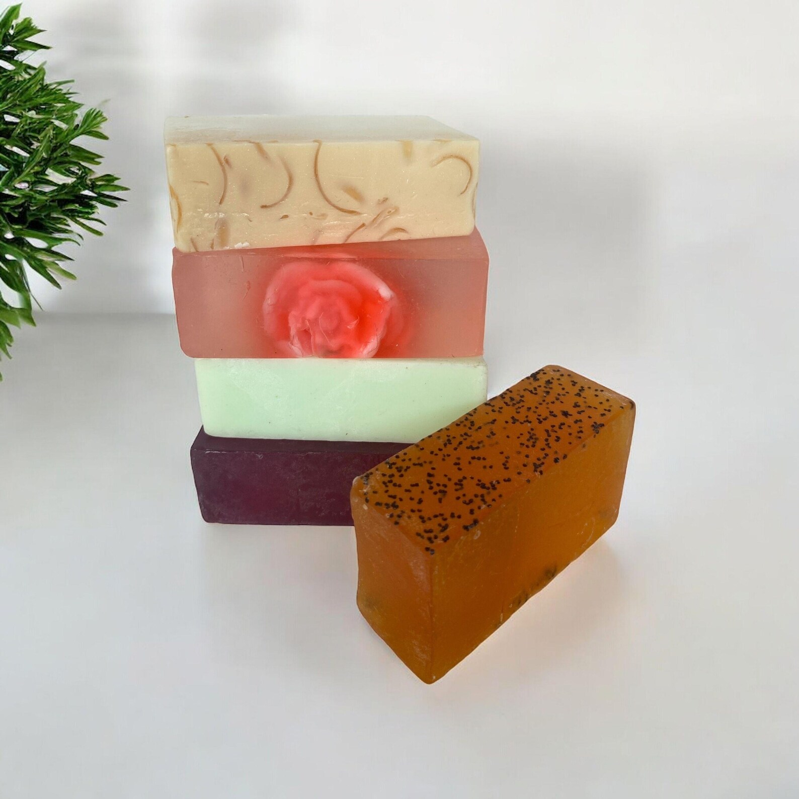 Set of 5 Natural Soap, Lavender, Tea Tree, Turkish Bath, Goat Milk ...