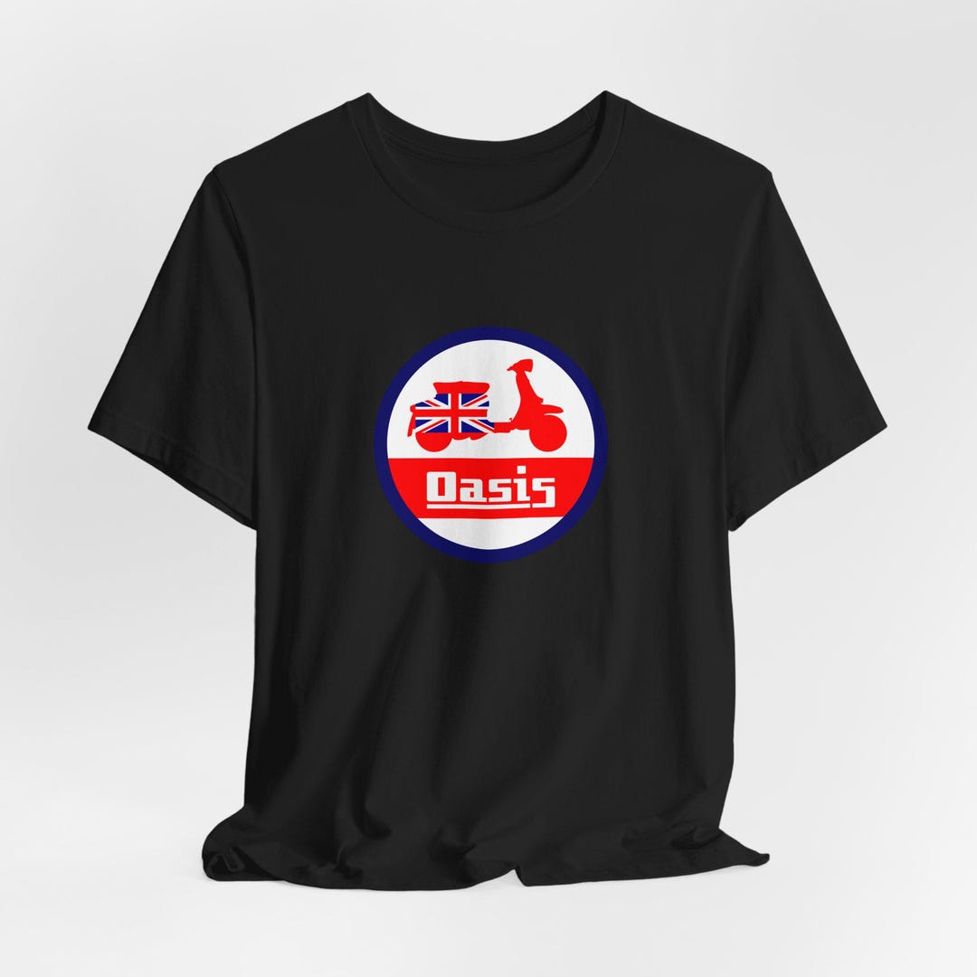 Britpop, Oasis and Lambretta Mod Scooter Unisex Jersey Short Sleeve Tee ...