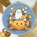 Halloween Mini Cross Stitch Pattern, Cute Funny Ghost Pumpkin Fall ...