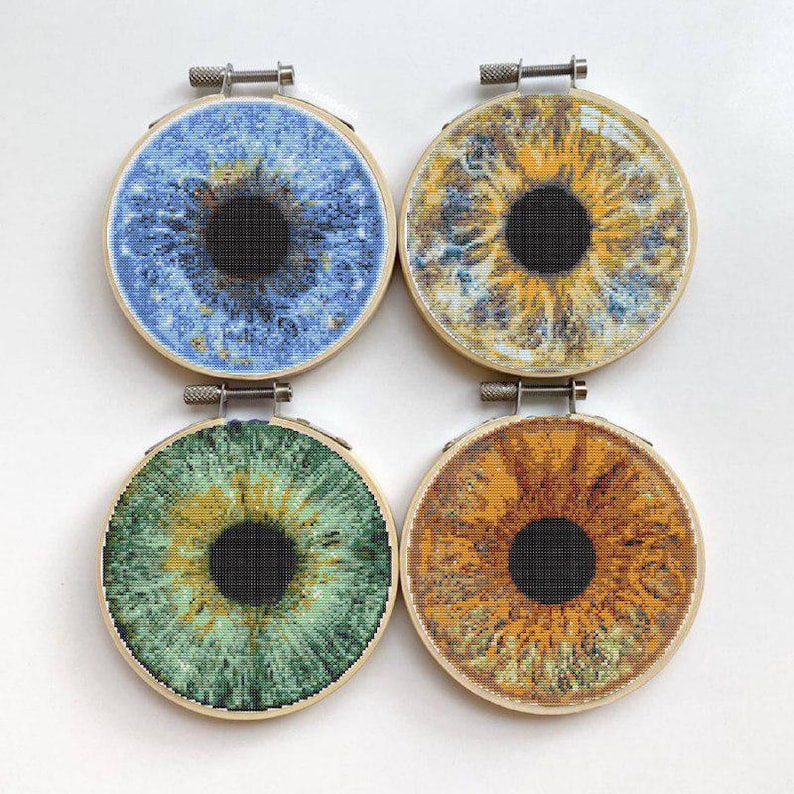 Eye Cross Stitch Pattern, Human Anatomy Embroidery, Human Body Cross ...