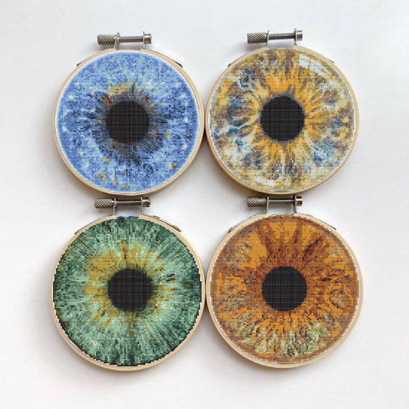 Eye Cross Stitch Pattern, Human Anatomy Embroidery, Human Body Cross ...