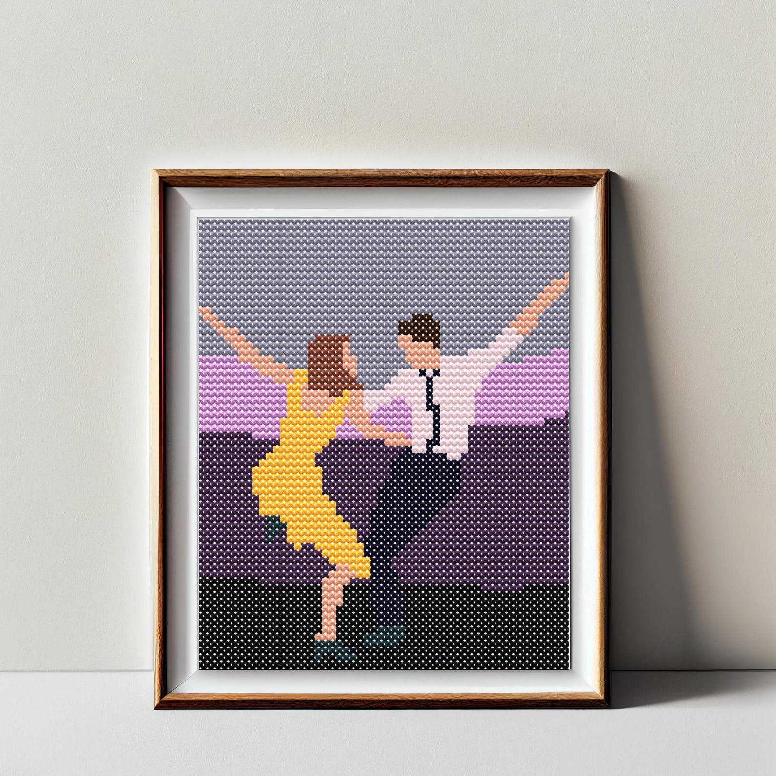 Movie Cross Stitch Pattern, Lalaland Cross Stitch, Valentine's Day Mini ...