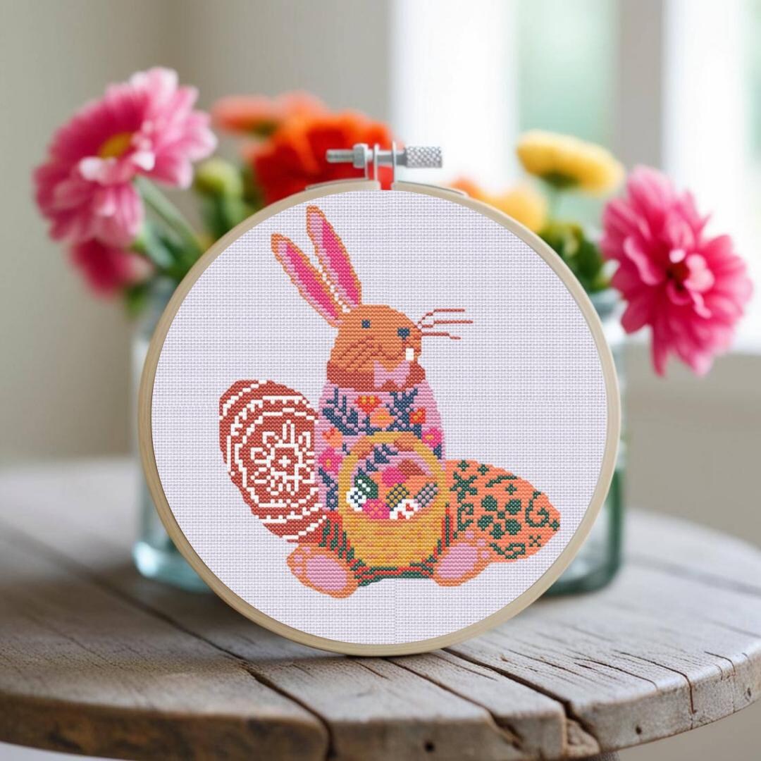 Easter Bunny Cross Stitch Pattern, Easter Egg Cross Chart, Easter ...
