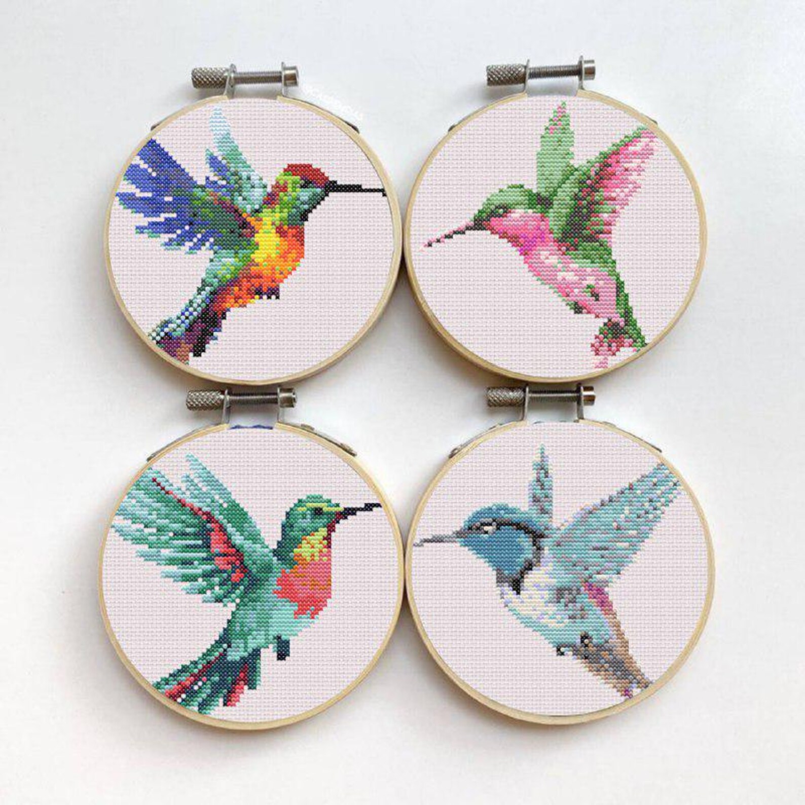 Hummingbird Cross Stitch Pattern, Bird Cross Stitch, Mini Cross Stitch ...