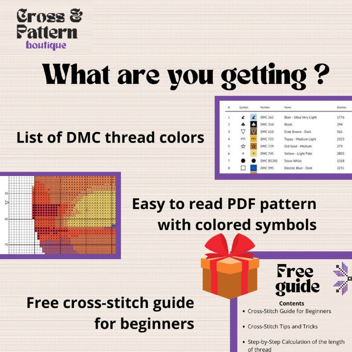 Cute Ghost Mini Cross Stitch Pattern, Funny Floral Cross Stitch, Goth ...