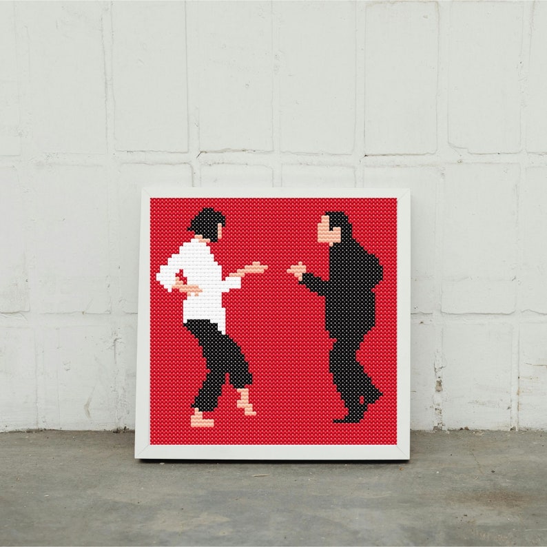 Dance Pulp Fiction Cross Stitch Pattern, Movie Cross Stitch, Retro ...