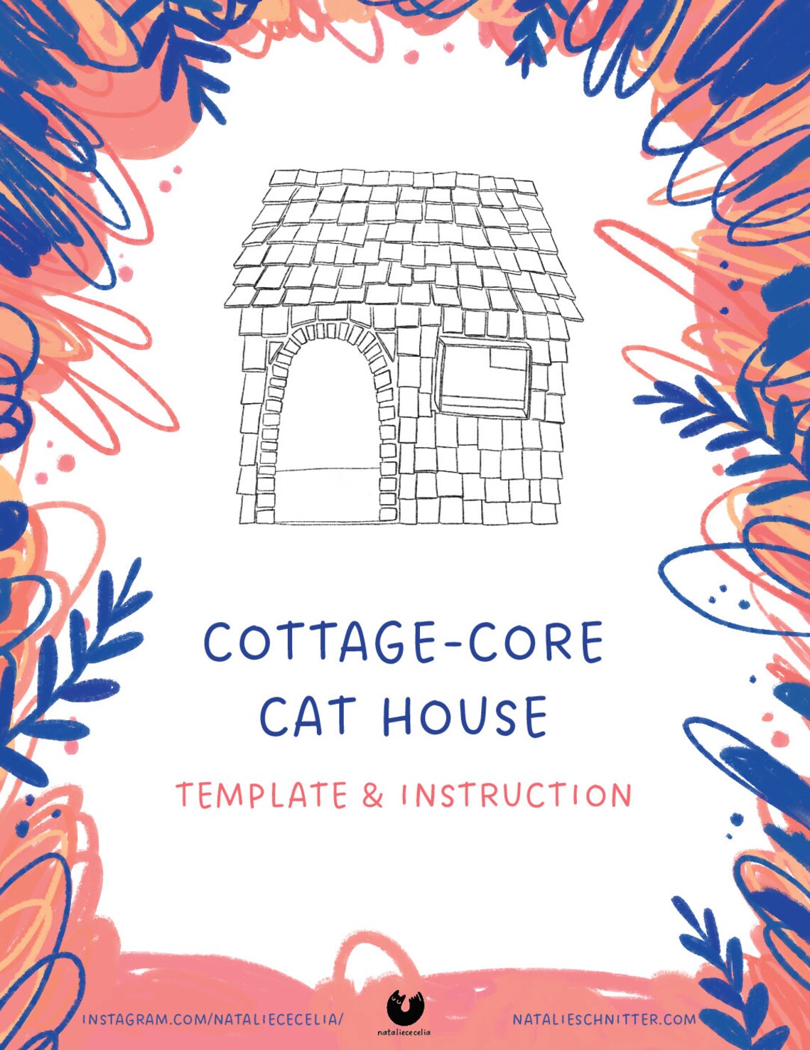 DIY Cardboard Cat House Plan Cottage, Cardboard Cat Box, Cat Furniture ...