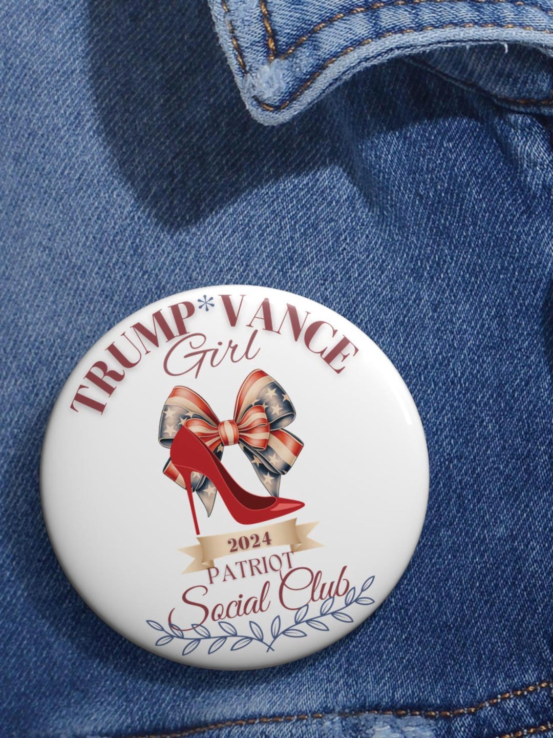 Trump Vance 2024 Pin, Trump JD Vance Election Pin, 2.25 Inch Political ...