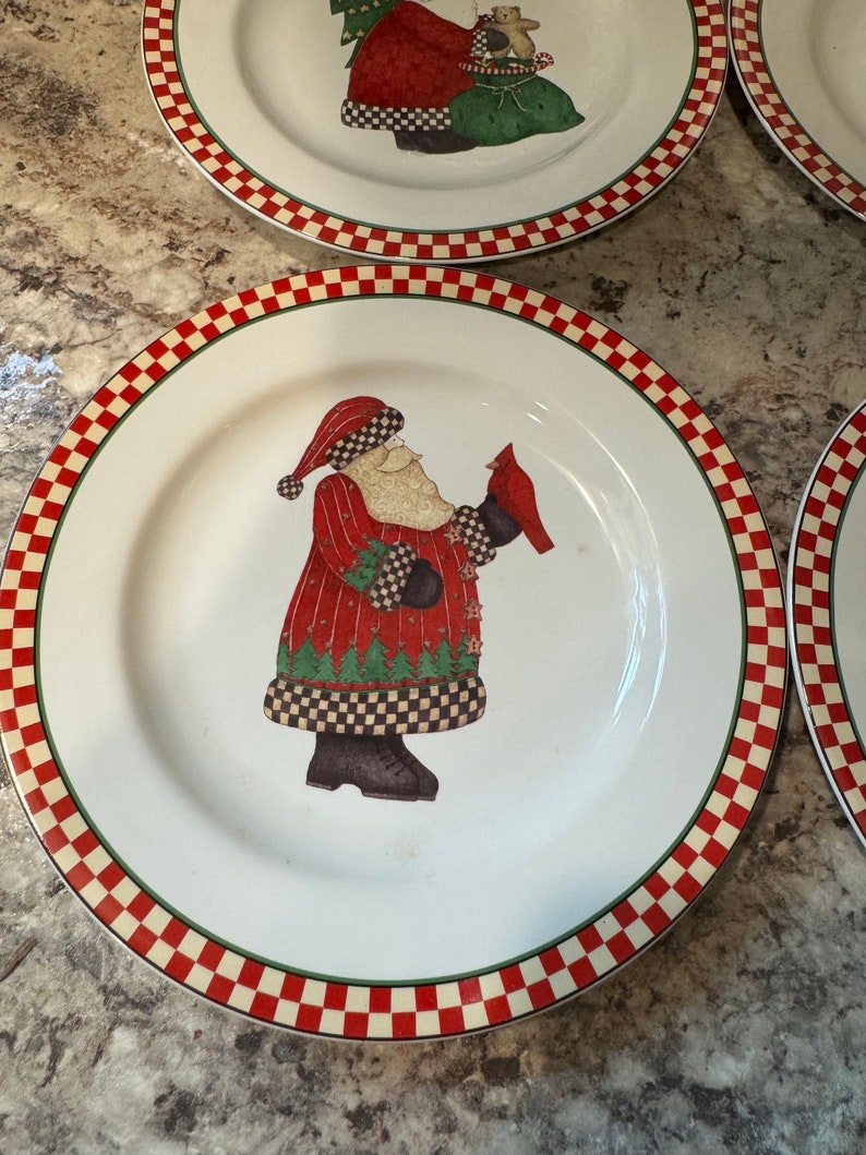 Magic of Santa Set of 8 eight Dessert/salad Plates by Sakura, Debbie ...
