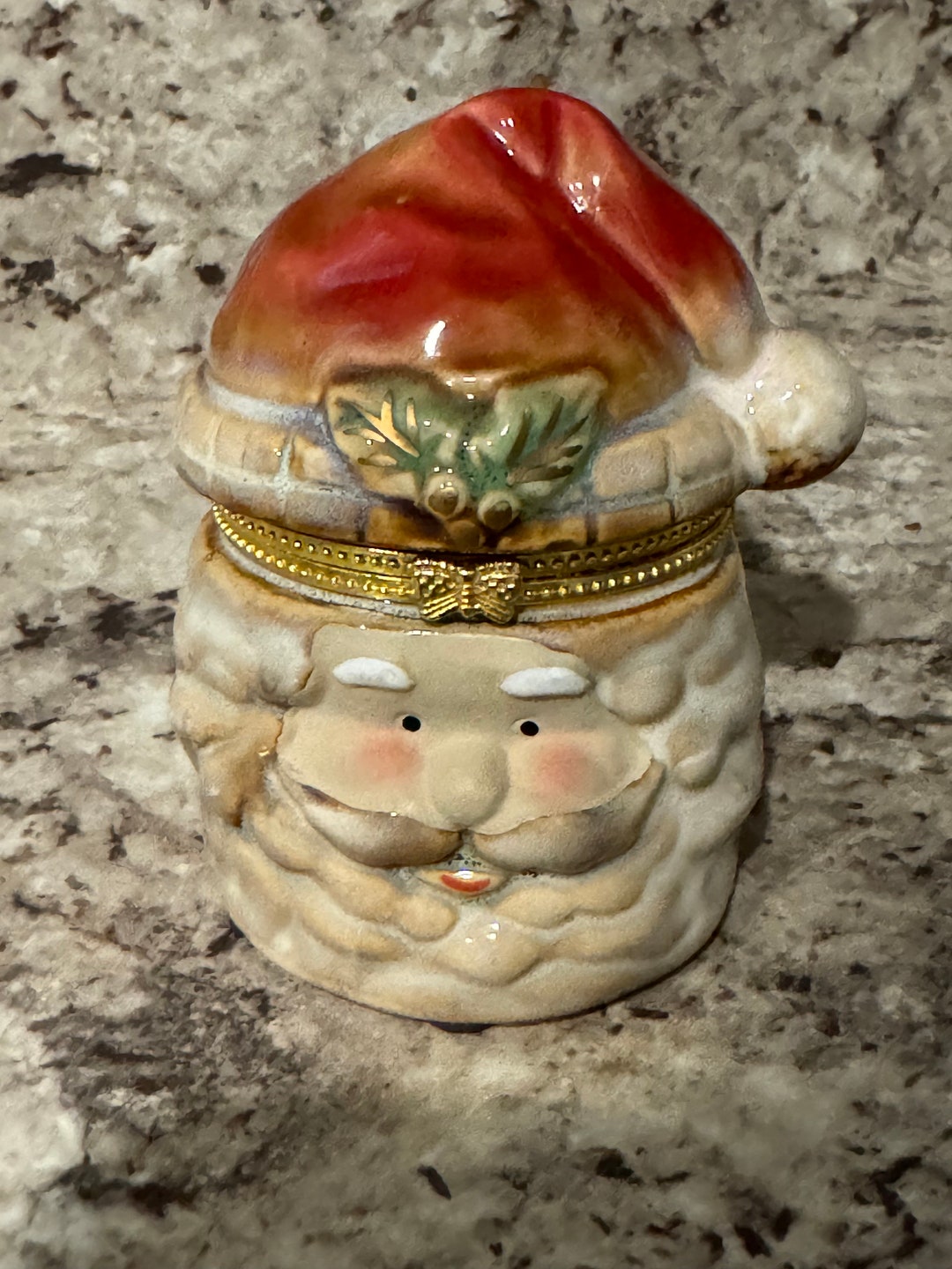 Vintage Santa Claus Face Hinged Box Container, Limoges - Etsy