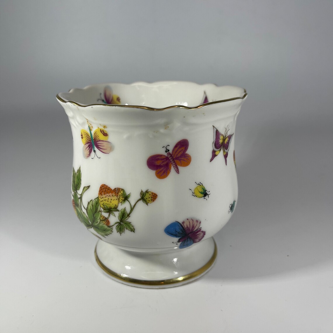 Ardalt Lenwile China Bowl, Beautiful Butterfly, Lady Bugs, Strawberries ...