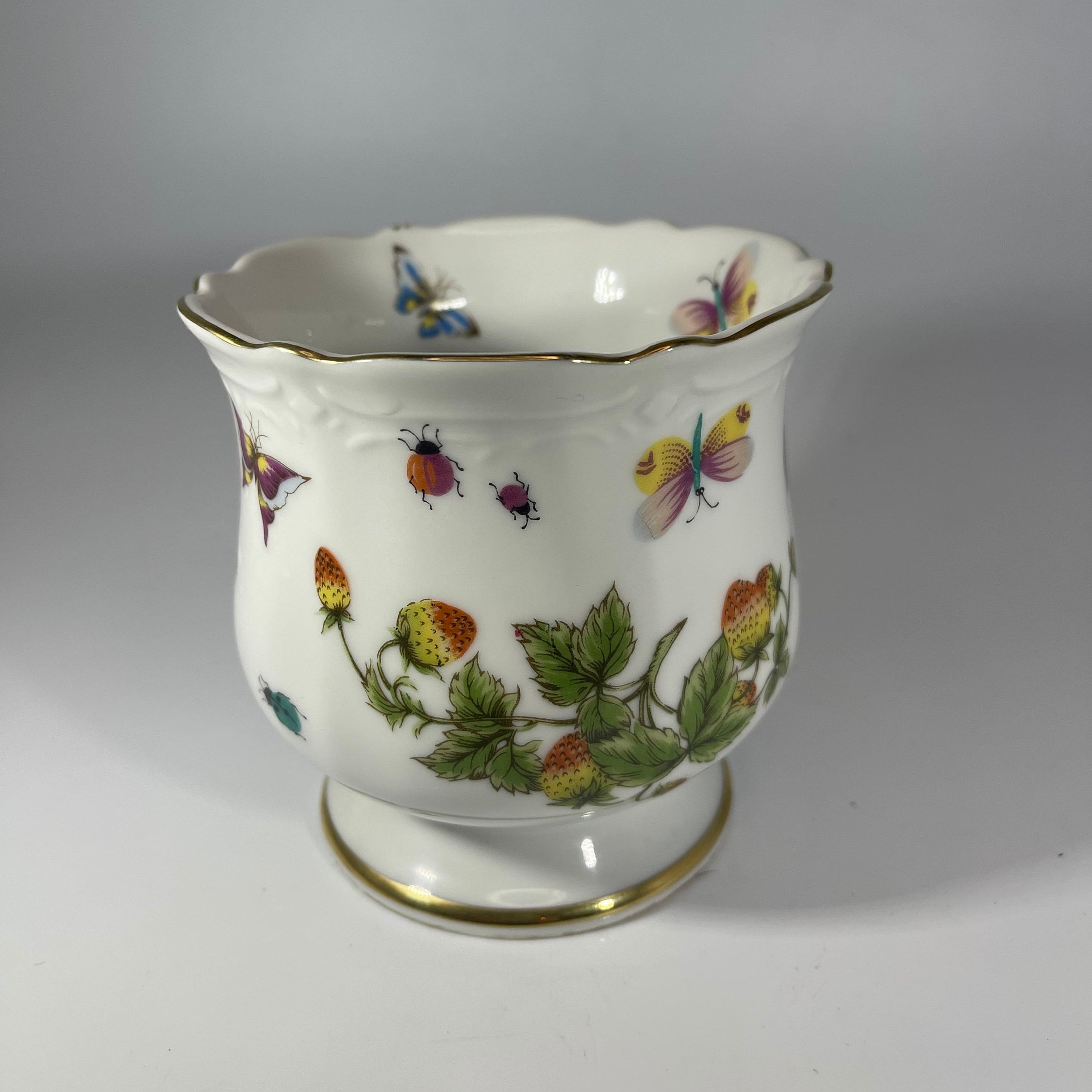 Ardalt Lenwile China Bowl, Beautiful Butterfly, Lady Bugs, Strawberries ...