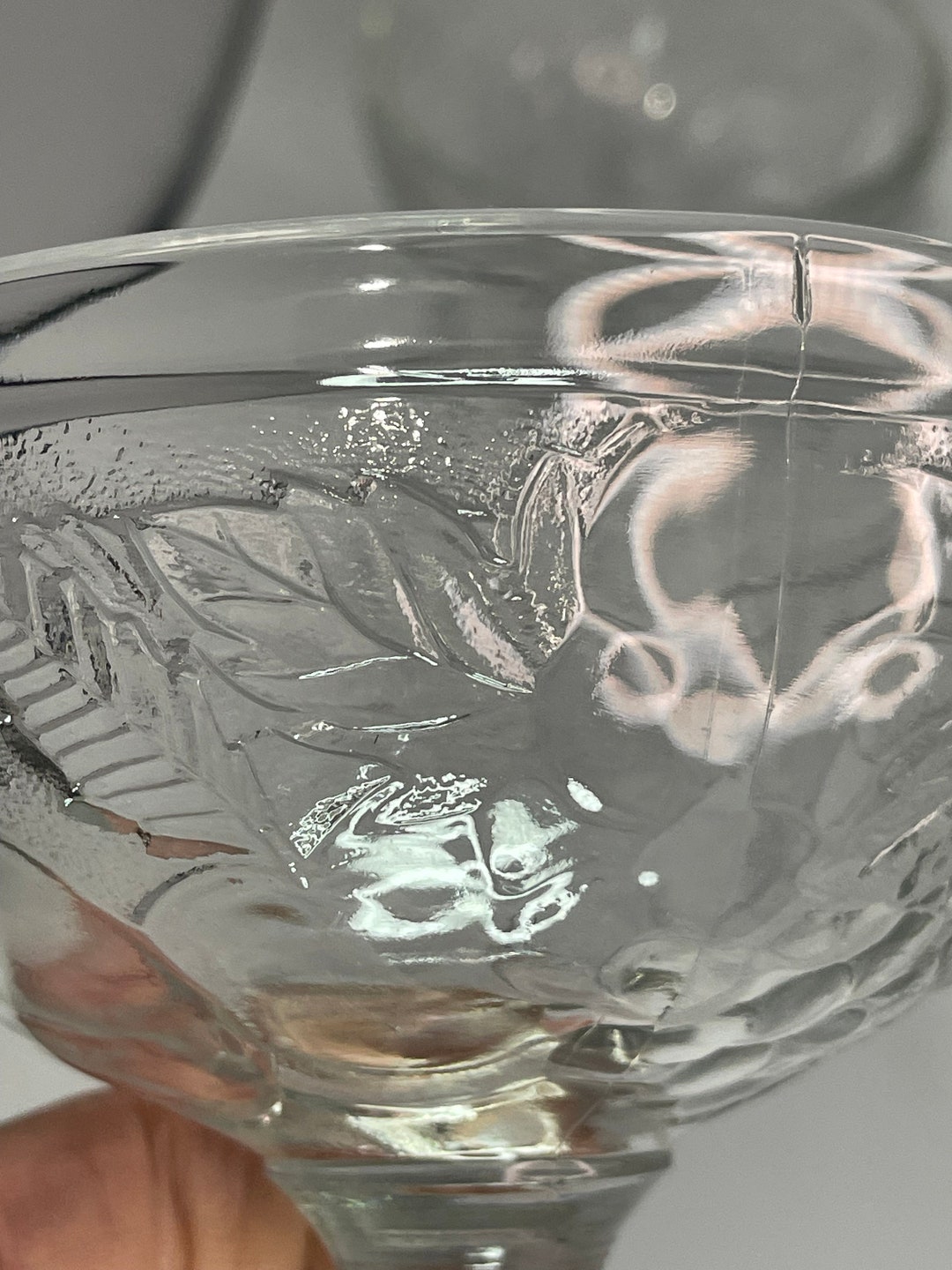 Vintage Libbey Glass Compote Set: Embossed Fruit Design, Set of 5 - Etsy
