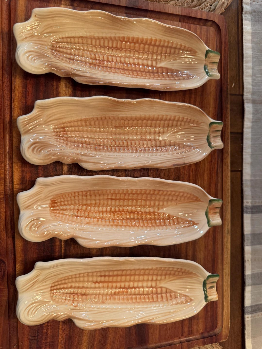 Vintage Corn on the Cob Dish Set set of Four Vintage 1950s Holds Corn ...