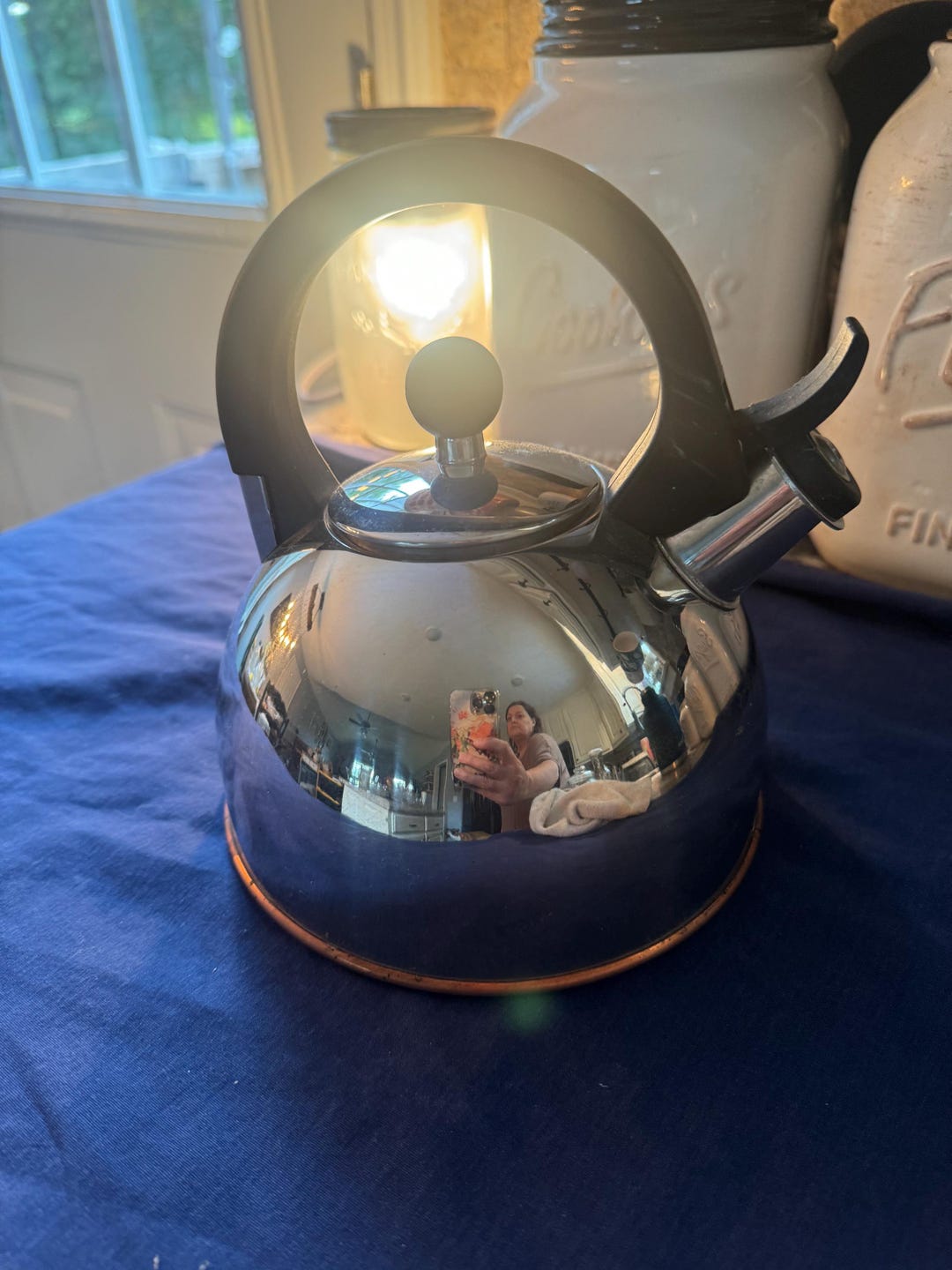 Vintage Copco Whistling Teapot Tea Kettle Stainless Steel With Ciller ...