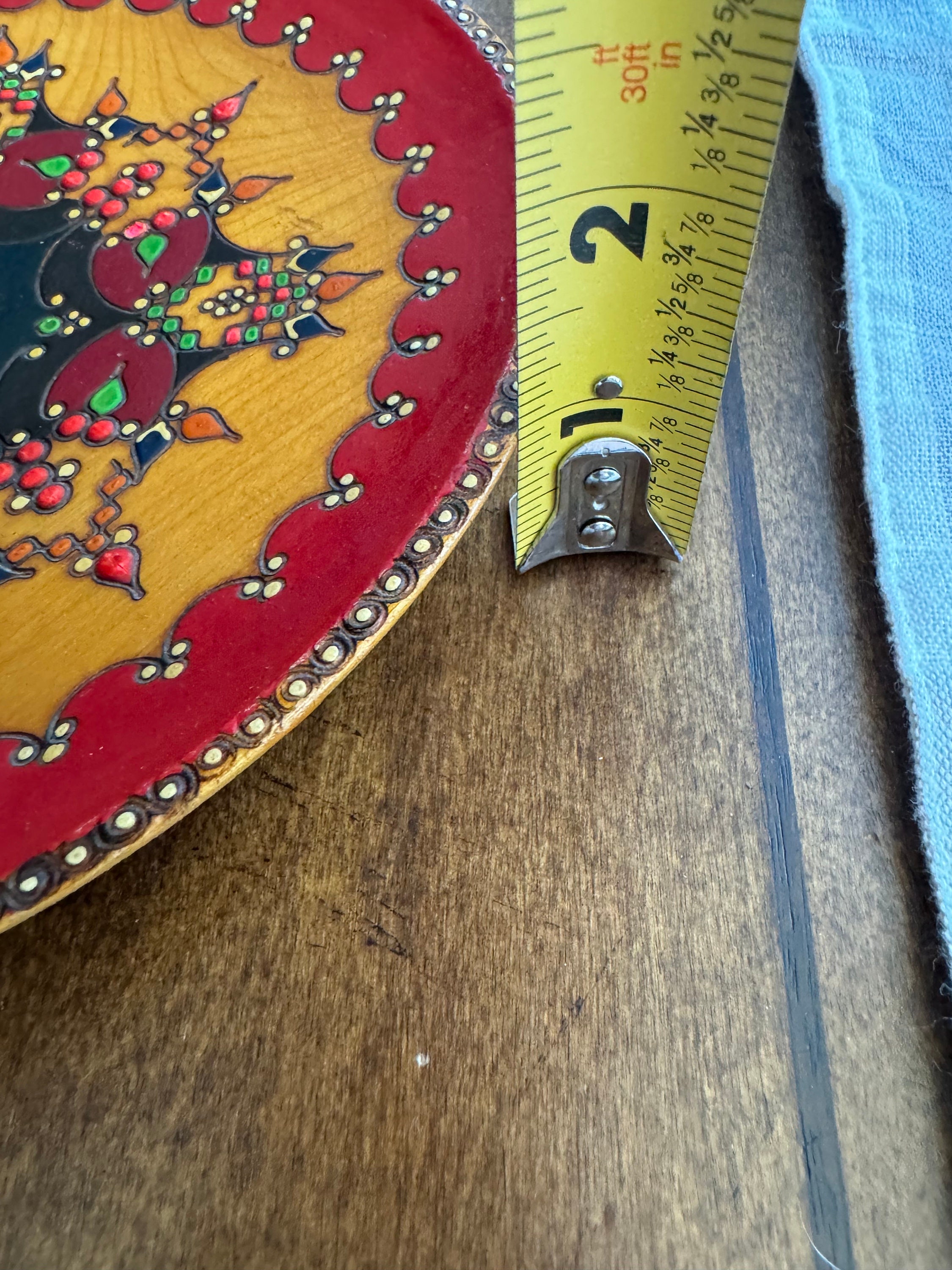 Romanian Wood Plate Hand Carved Hand Painted Vintage Romanian ...