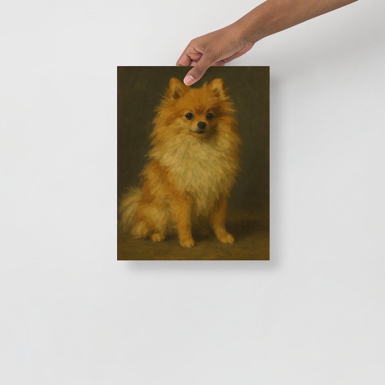 Pomeranian Original Oil Painting Portrait Custom Pommy Dog Art Print ...