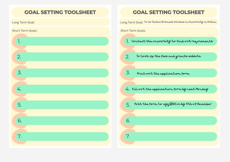 Printable Goal Setting Tool Sheet, Goal Planner 2024 - Etsy
