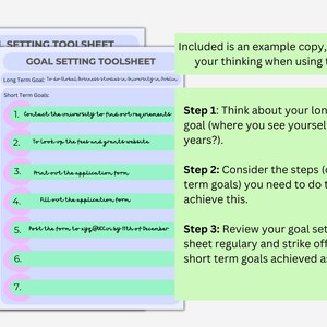 Printable Goal Setting Worksheet, Goal Tracker 2024 - Etsy