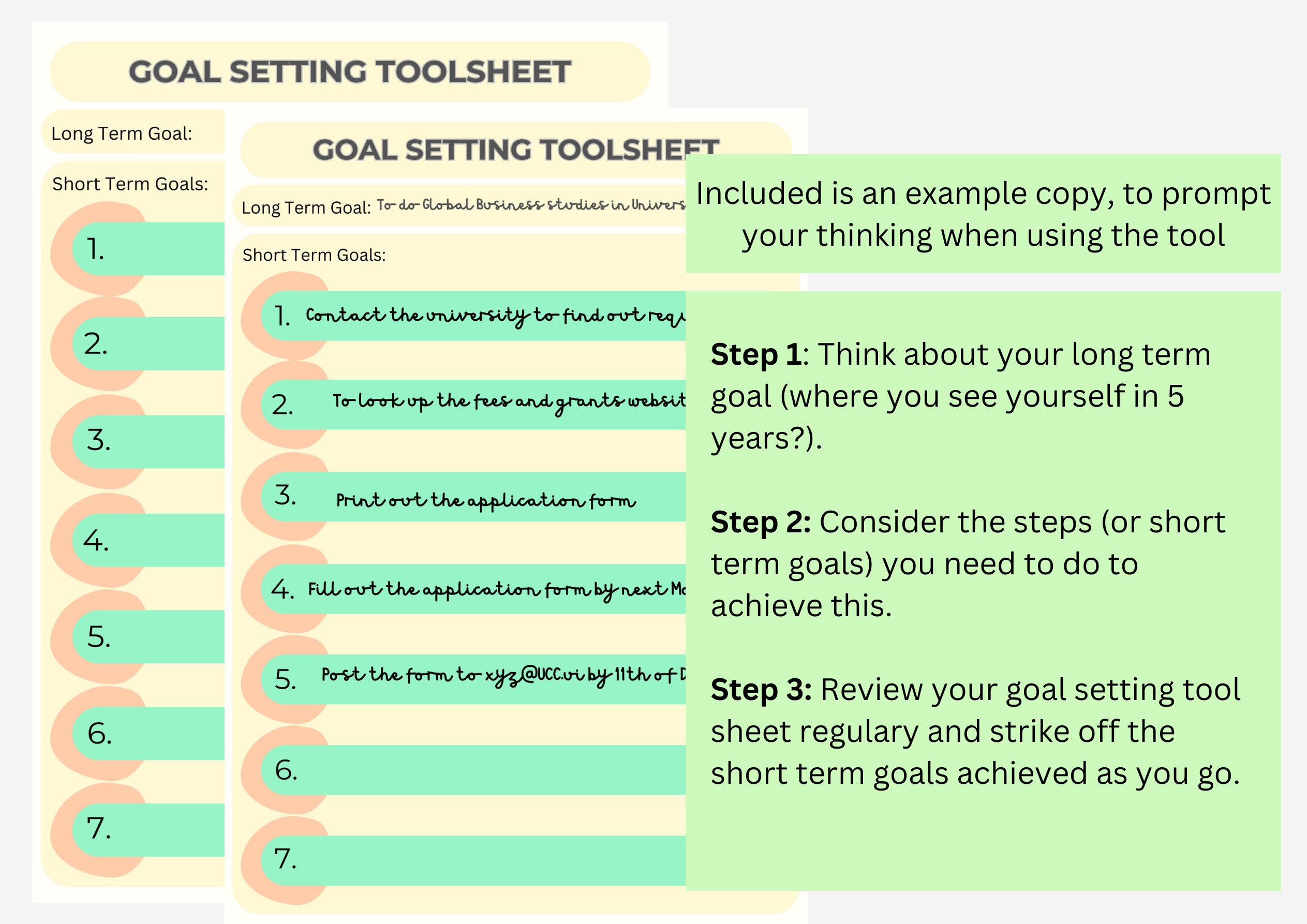 Printable Goal Setting Tool Sheet, Goal Planner 2024 - Etsy