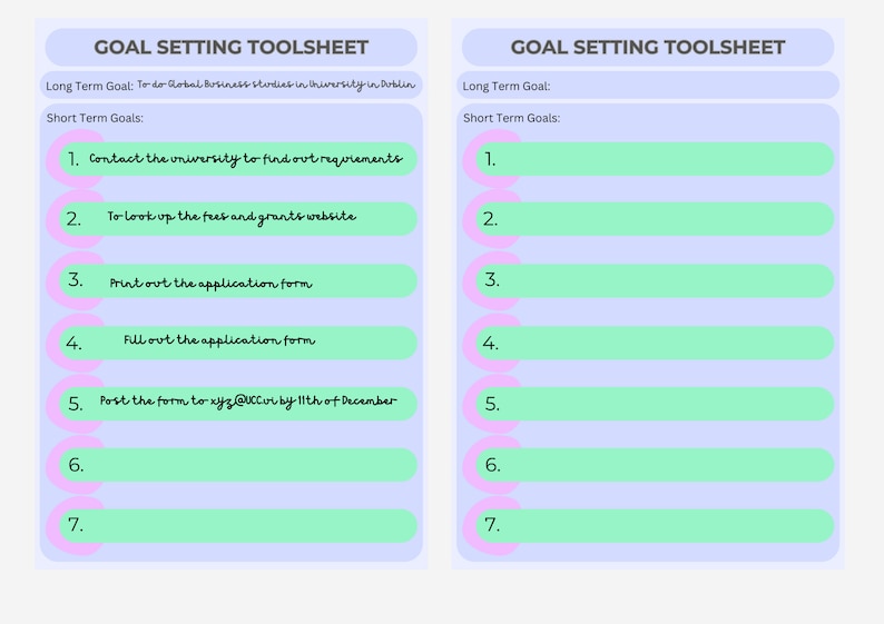 Printable Goal Setting Worksheet, Goal Tracker 2024 - Etsy